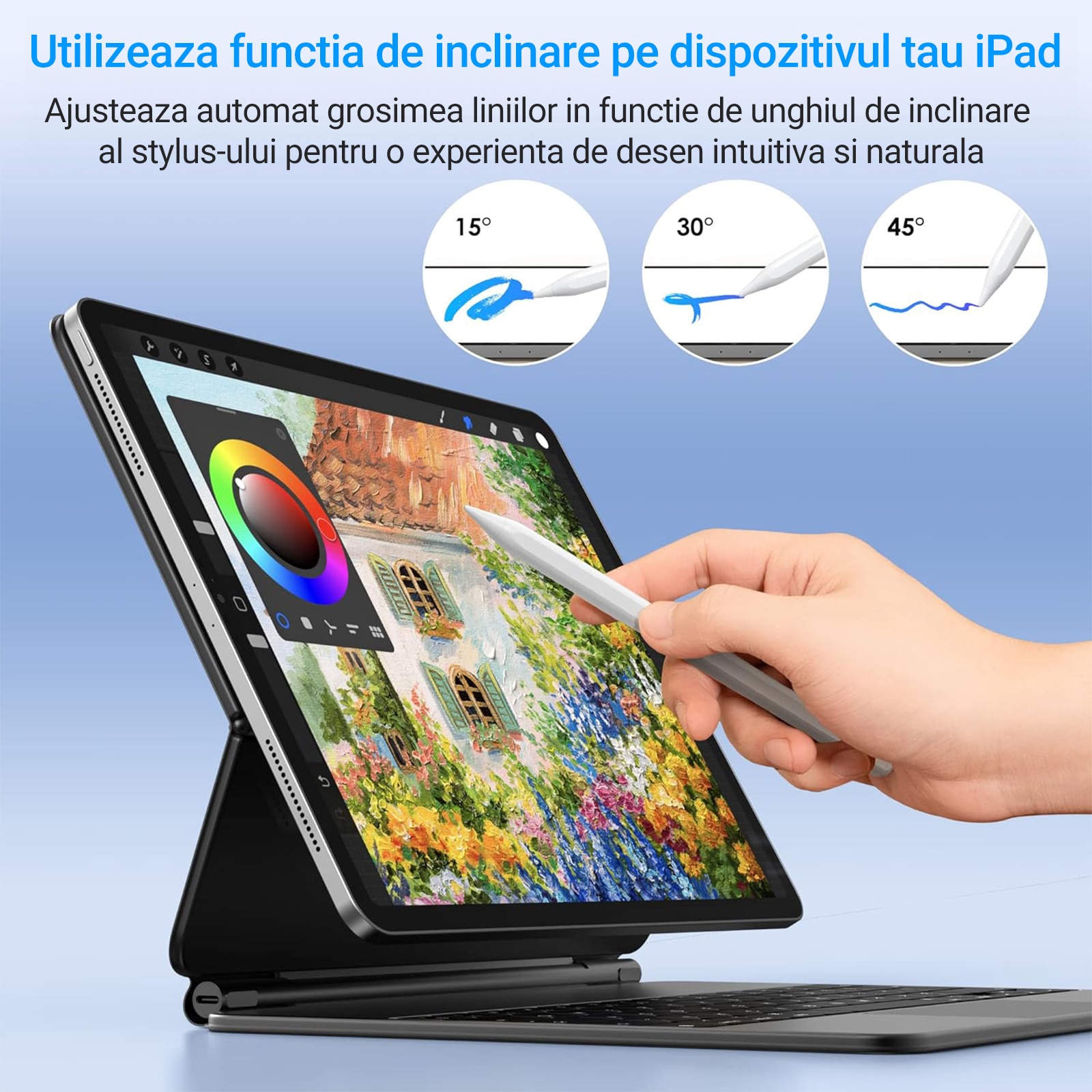 Stylus iPad Pen, WowStep®, Compatibil cu Tablete Apple Generatia 2018 ...