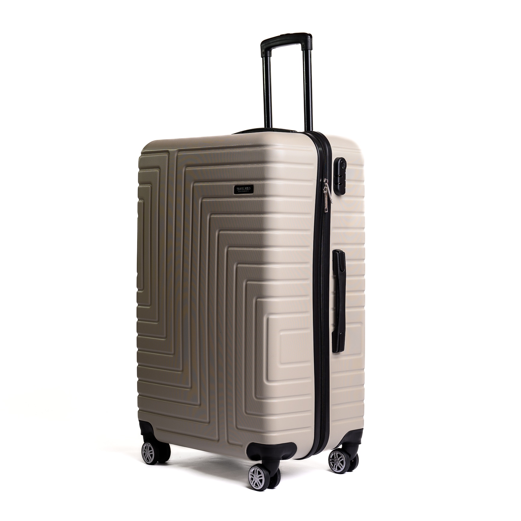Troler mediu, TRAVEL POLO, 67x41x29cm, A1004, ABS, Crem deschis - eMAG.ro