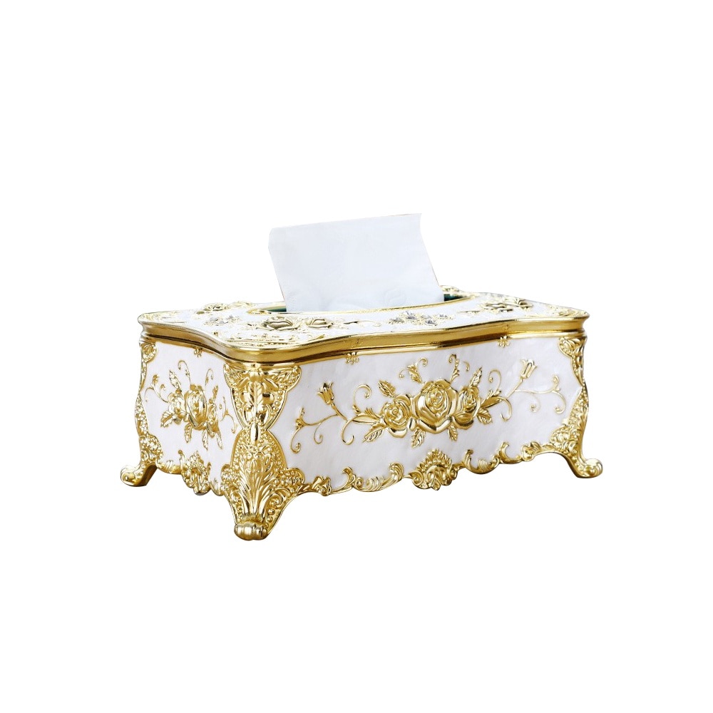 Suport servetele, design retro european, decorativ, alb, 235x130x95mm ...