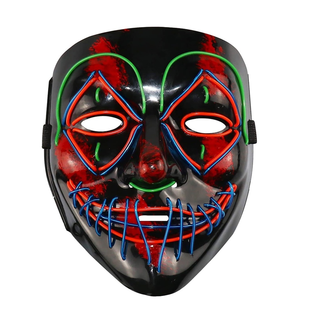 Masca LED Halloween, 3 moduri de iluminare, 20.5x16.5x9cm, PVC - eMAG.ro