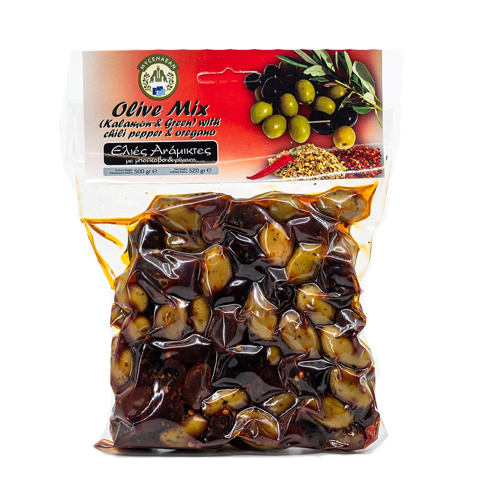 Masline Meditteranean Mix(Verzi+Kalamata) 500g - eMAG.ro