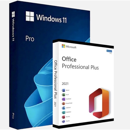 Операционна система, Windows 11 Pro, Office 2021 Pro Plus PC - eMAG.bg