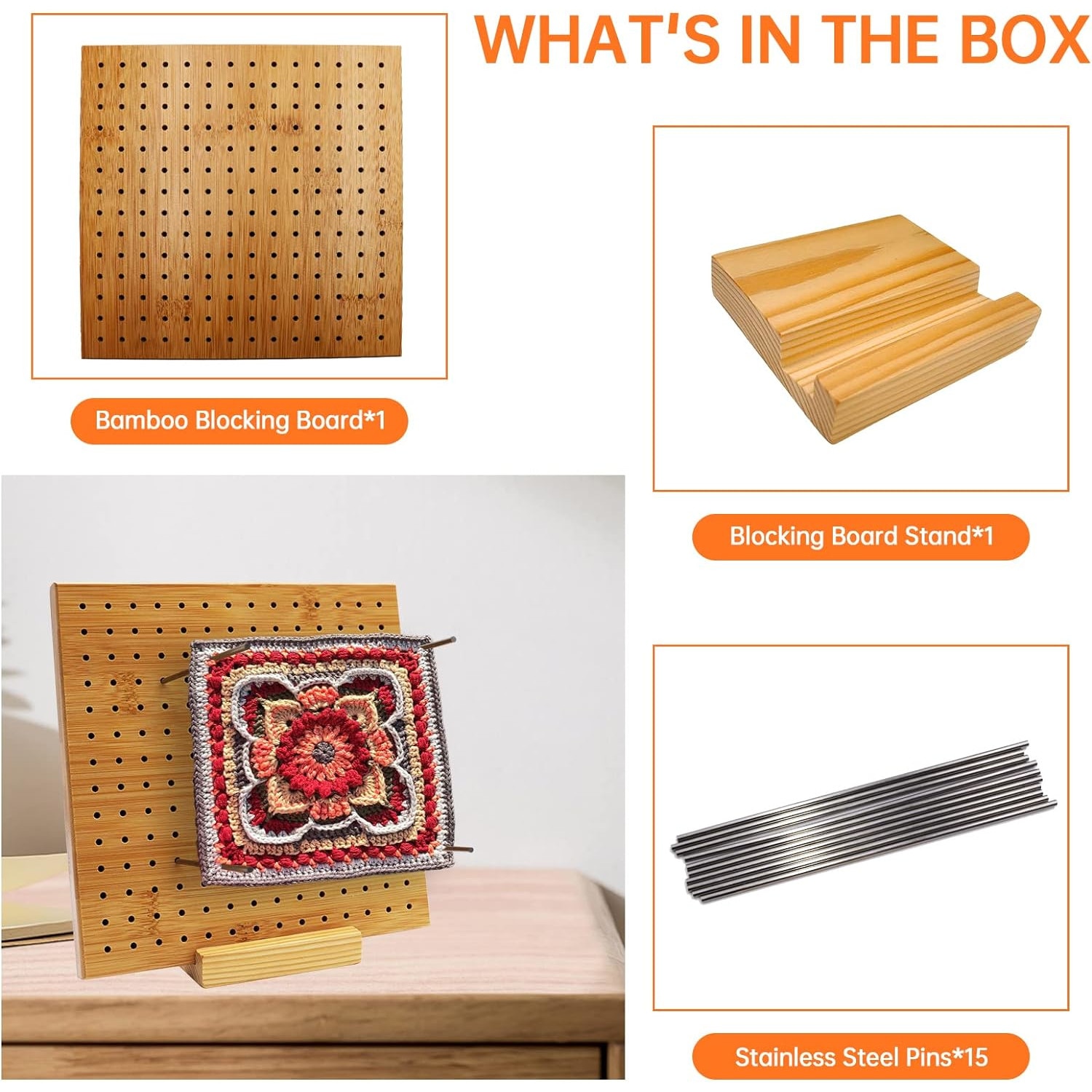 Set complet de placi de blocare, RACHELLE®, 15 de stifturi, 5 ace ...