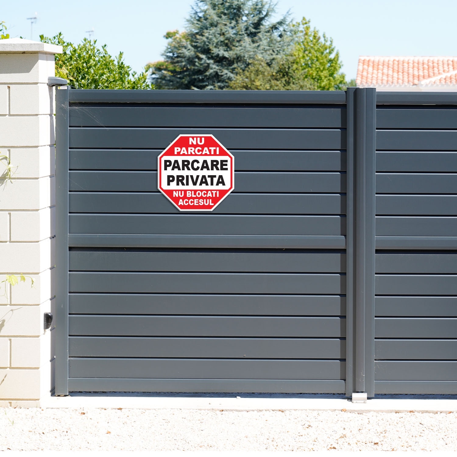 Set 2 indicatoare avertizare Nu Parcati Parcare Privata, laminate ...