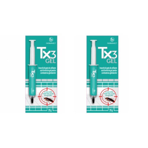 Insecticid pentru gandaci, seringa cu gel TX3, 2x25 grame - eMAG.ro