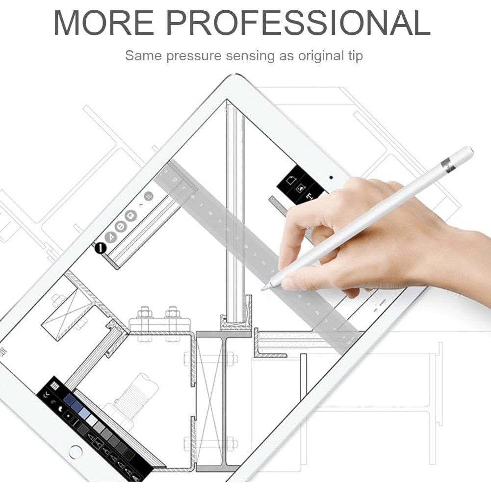 Stylus Apple Pencil compatibil, JENUOS®, 4x capete de rezerva, de ...