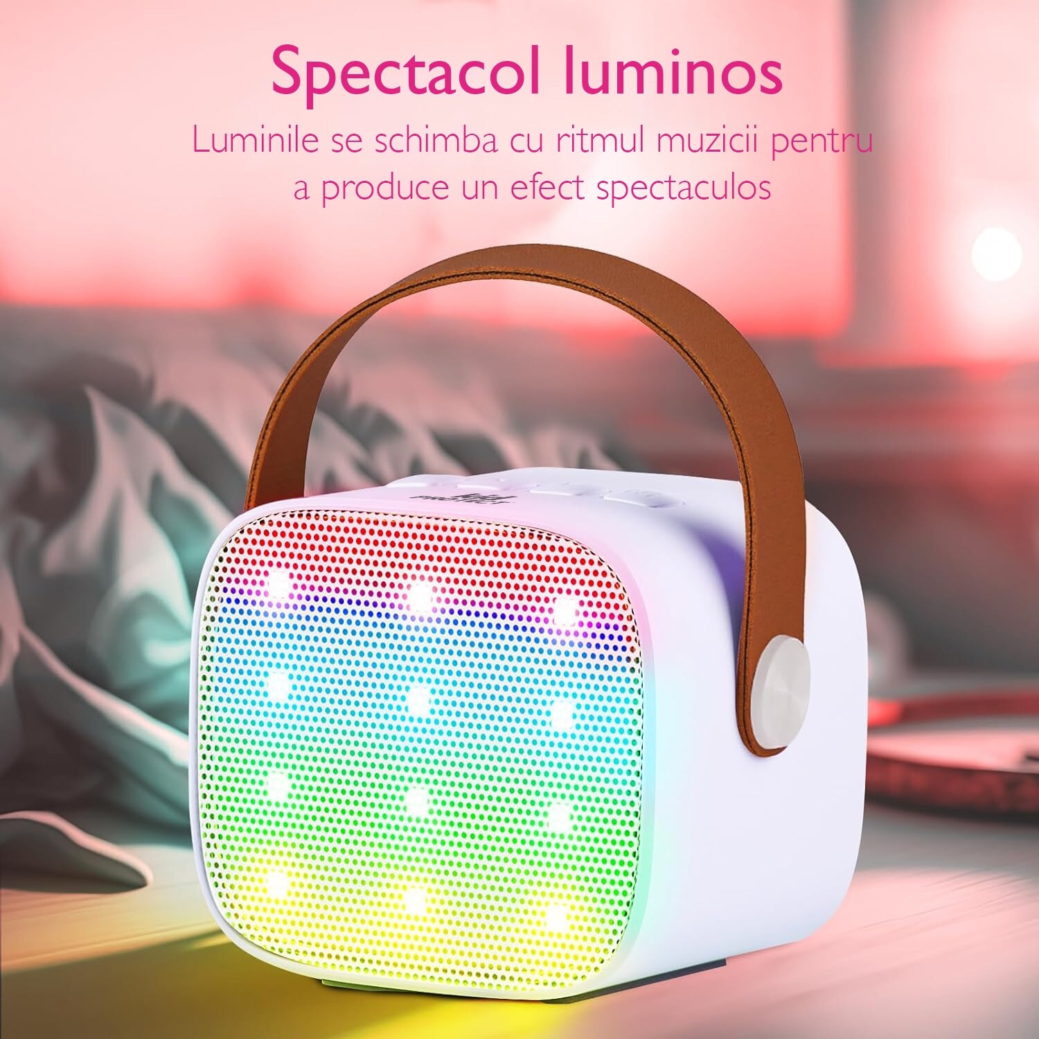 Microfon Karaoke si Boxa KidProtect® Magic Voice, Pentru Copii si ...