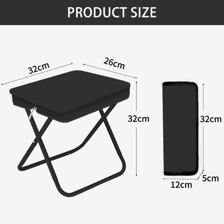 Scaun pliant portabil, Lecheng®, Usor de Montat, Pescuit, Camping ...