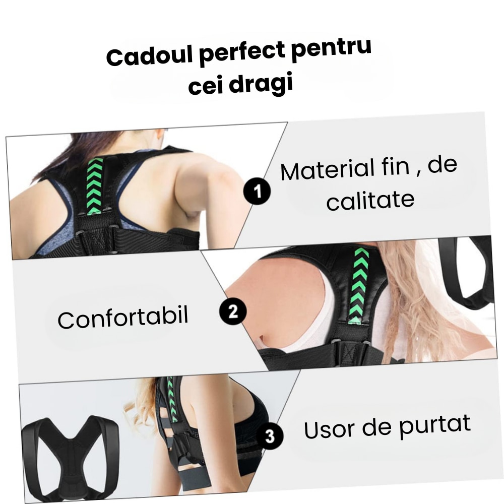 Corector De Postura Inteligent HASEPE Pentru Indreptare Spate, Coloana ...