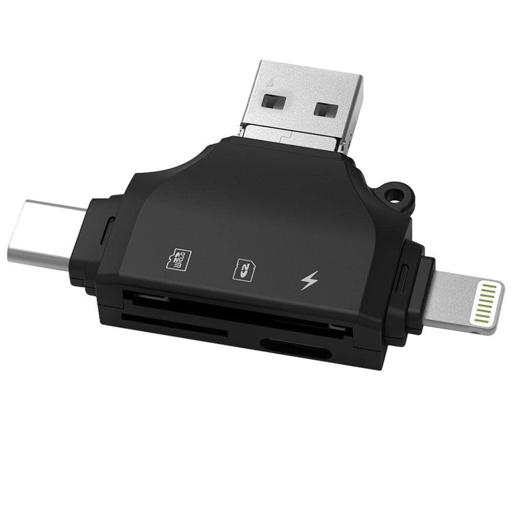 Cititor de carduri 4 in 1, suporta pana la 256GB, Micro SD/TF - eMAG.ro