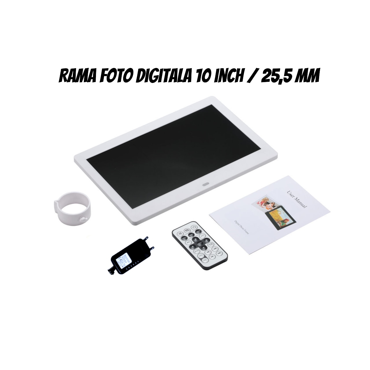 Rama foto digitala, 10 inch / 255 mm, reda poze, anunturi publicitare ...
