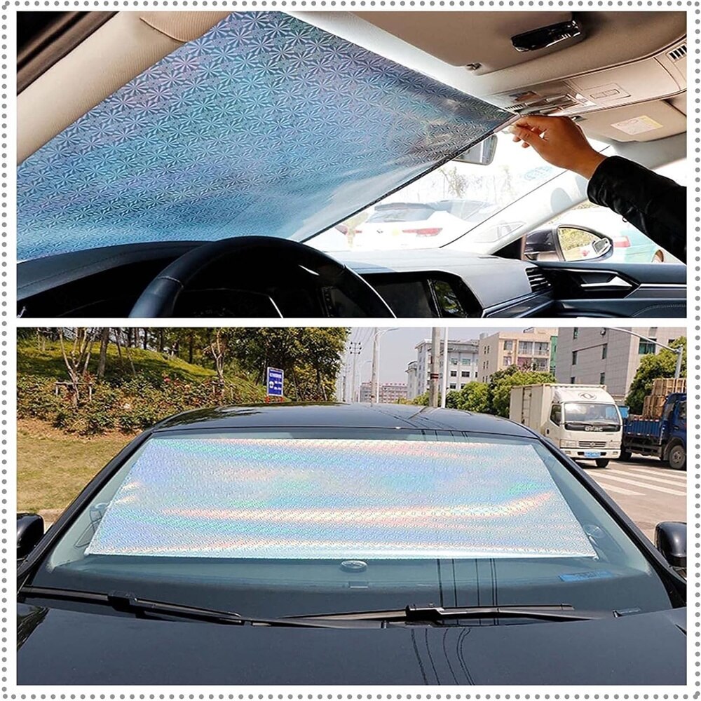 Parasolar auto retractabil, fixare prin ventuze, AllizBan, PVC, 50X125 ...