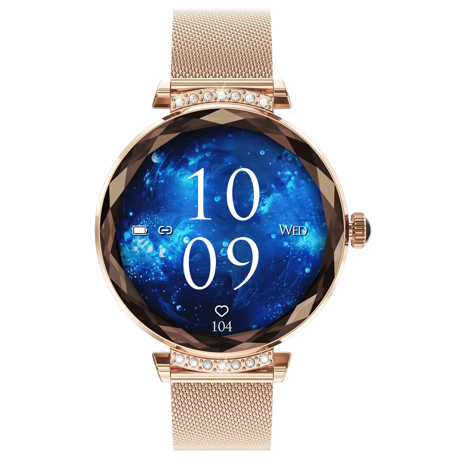 Ceas smartwatch dama Evolve-x® EvoFitt7, Apeluri si mesaje bluetooth, Functii monitorizare Ritm ...