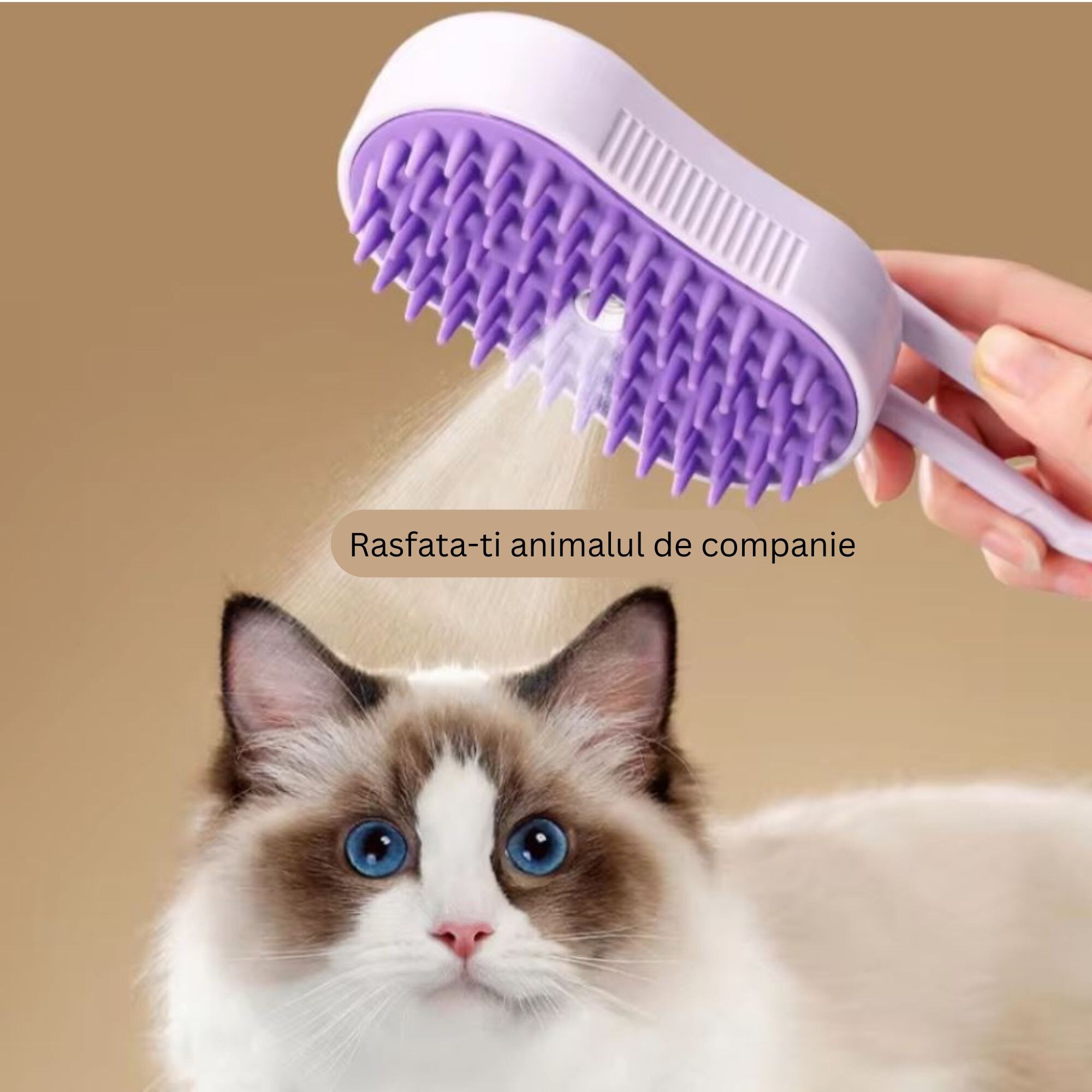 Perie cu Abur Pentru Animale de Companie, LUXEMATE®, 3 in 1, Incarcare ...