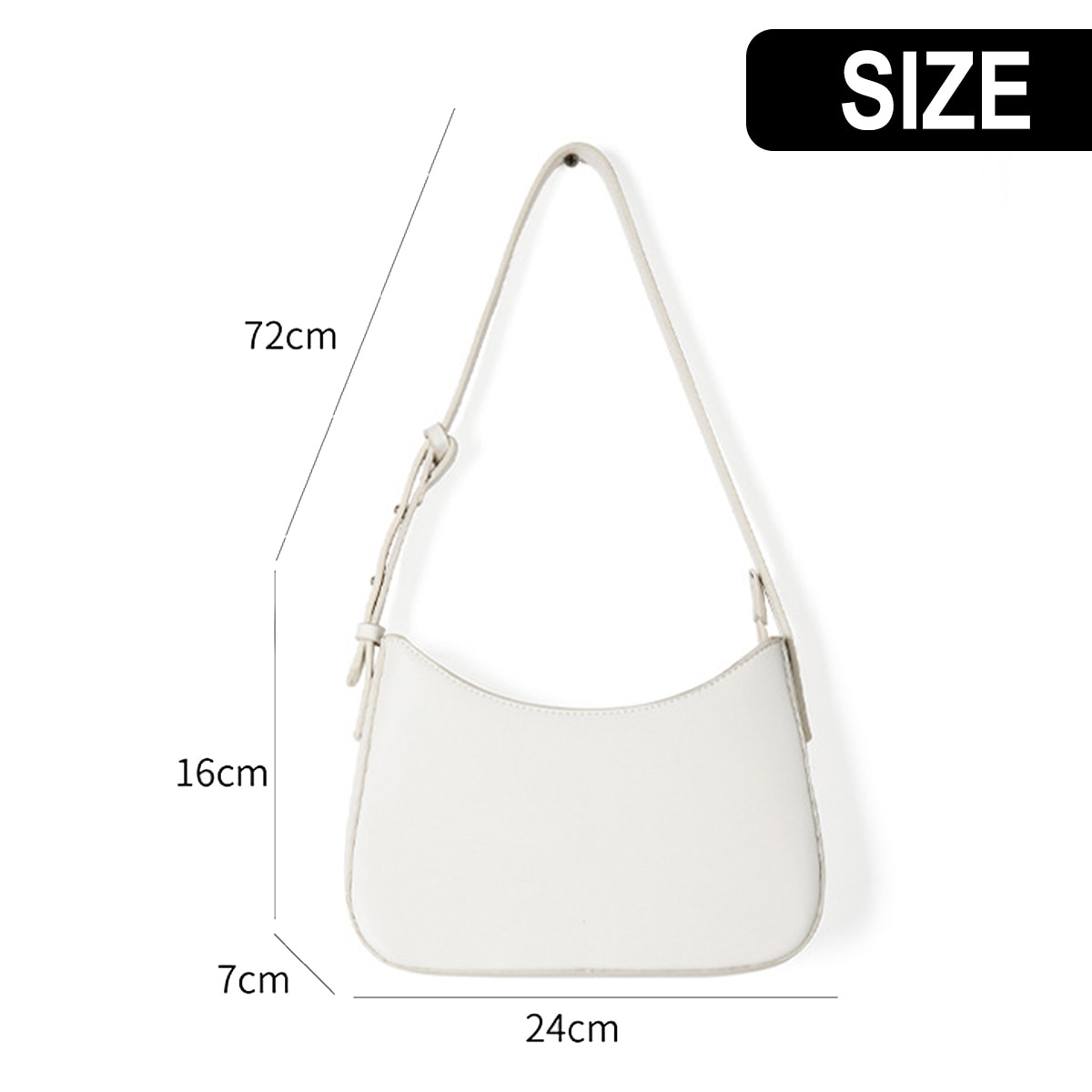 Geanta de umar pentru femei, design elegant, cu fermoar, alb ...
