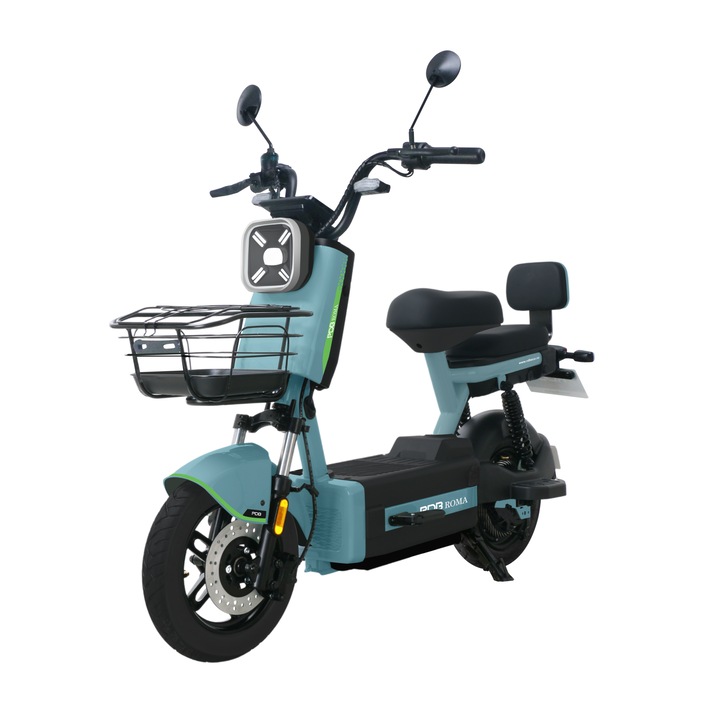 Scuter Electric RDB ROMA, 600W, fara permis, 25km/h, Albastru - eMAG.ro