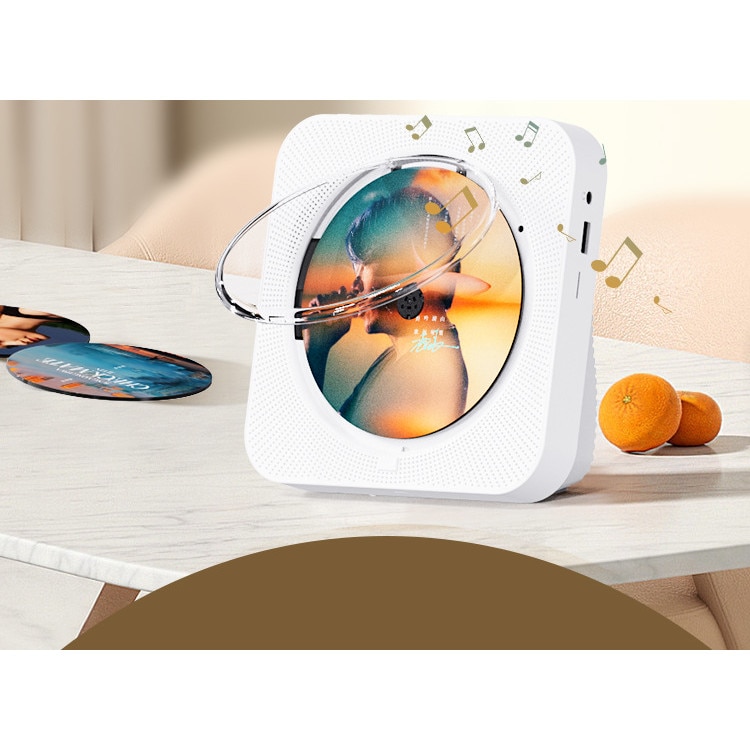 CD Player portabil Bluetooth 5.1, CD player desktop cu difuzoare HiFi ...