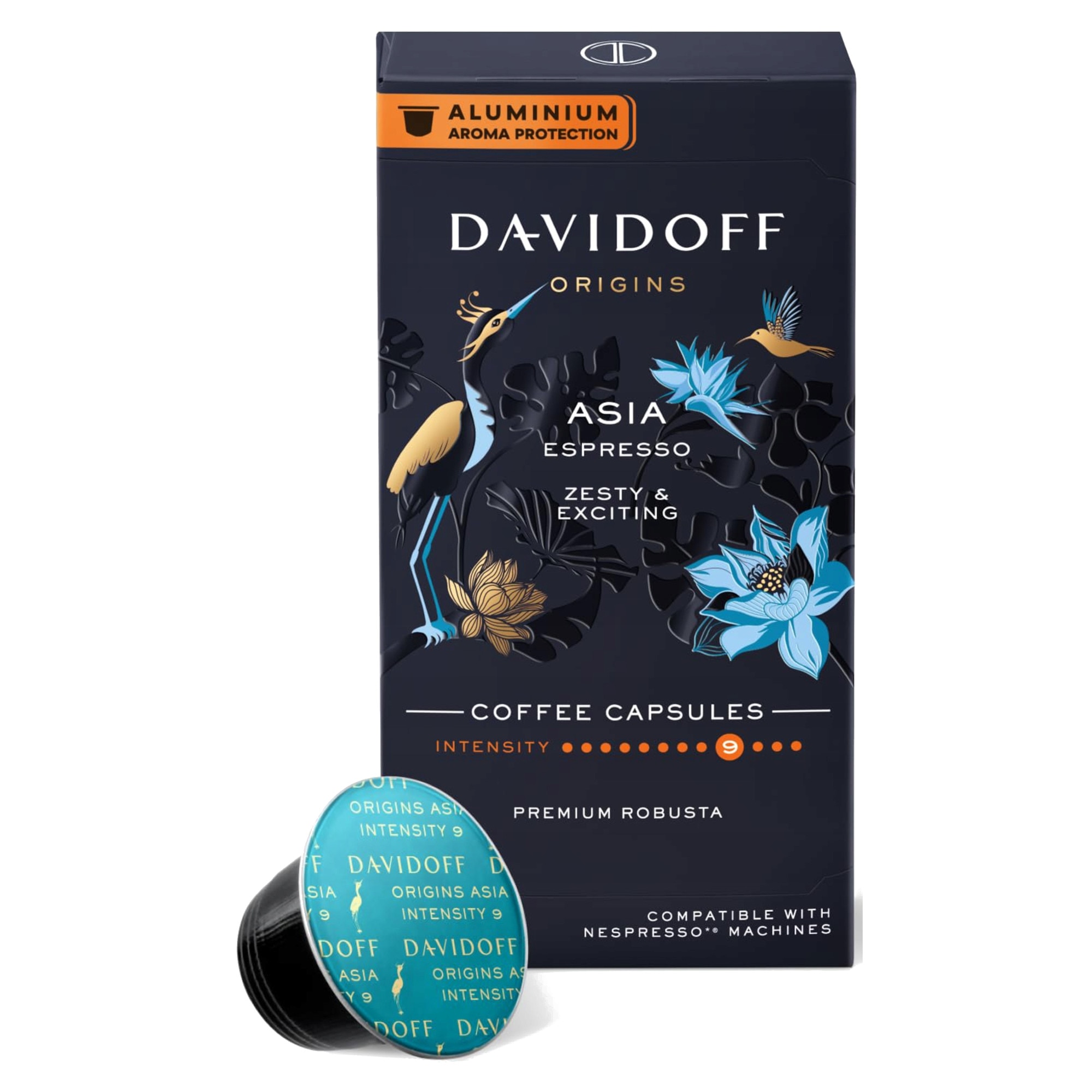 Capsule cafea Davidoff Origins Asia Espresso, intensitate ridicata, 10 ...