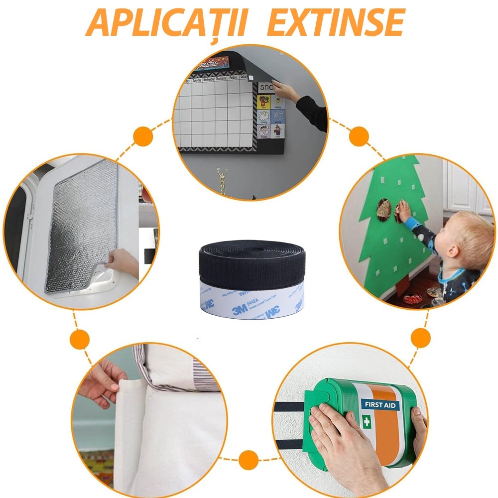 Velcro adeziv Banda dublu adeziva cu arici, Potrivit pentru canapea ...