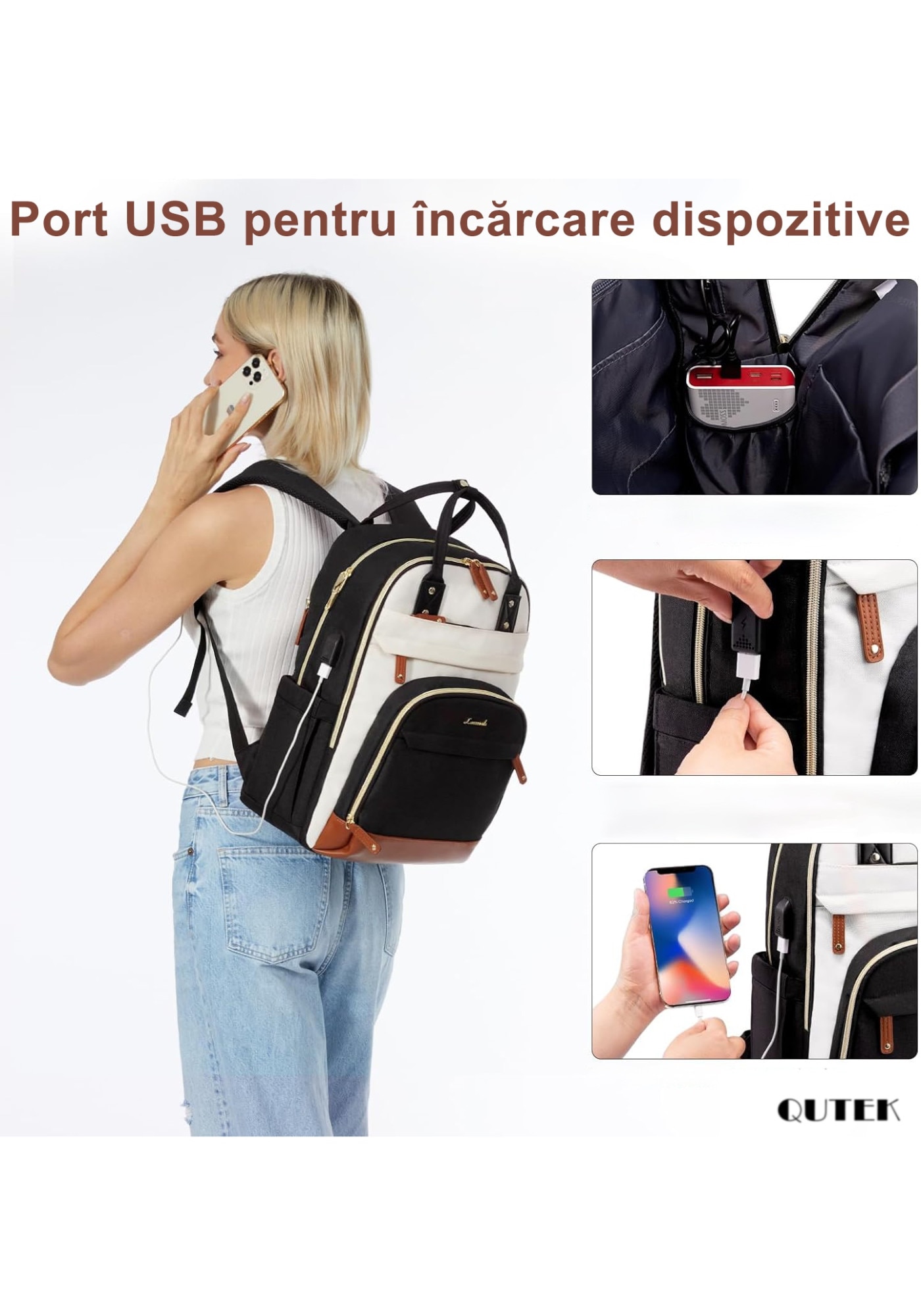 Rucsac dama pentru Laptop 15.6 Inch, calatorie, anti-furt pentru laptop ...