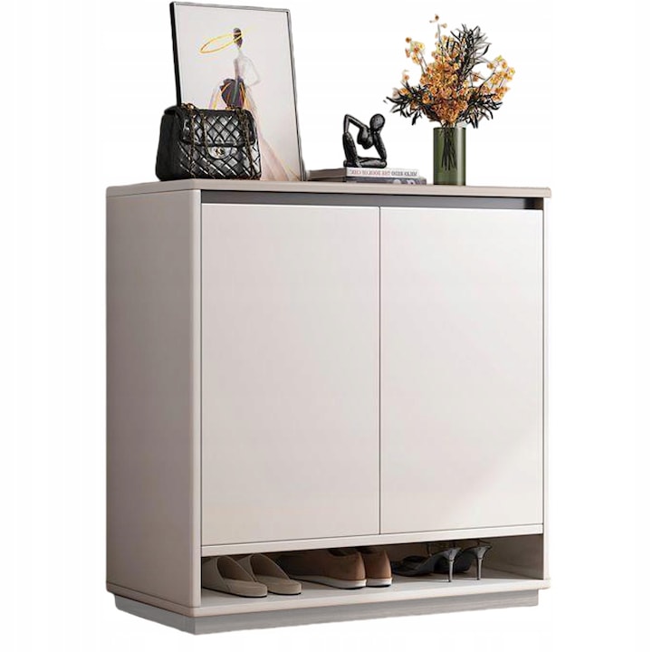 Fehér MDF cipőszekrén, 60x32x80 cm, modern Rebiko - eMAG.hu
