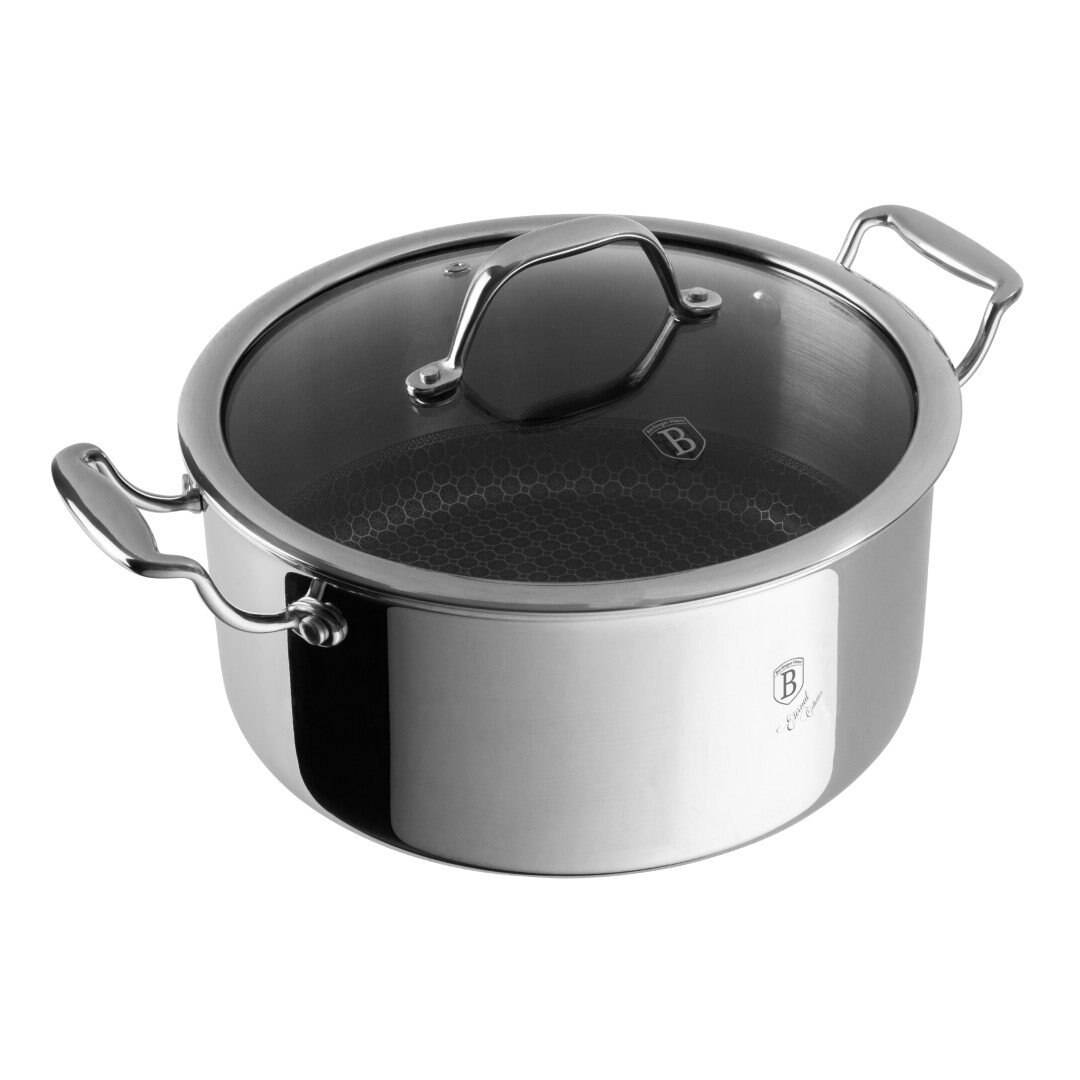 Oala inox cu capac, antiaderenta 24 cm Eternal Collection Berlinger Haus BH 8509 - eMAG.ro