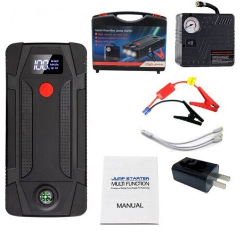 Starter auto portabil, Tovbmup, 2000A, LED multifunctional, incarcare ...
