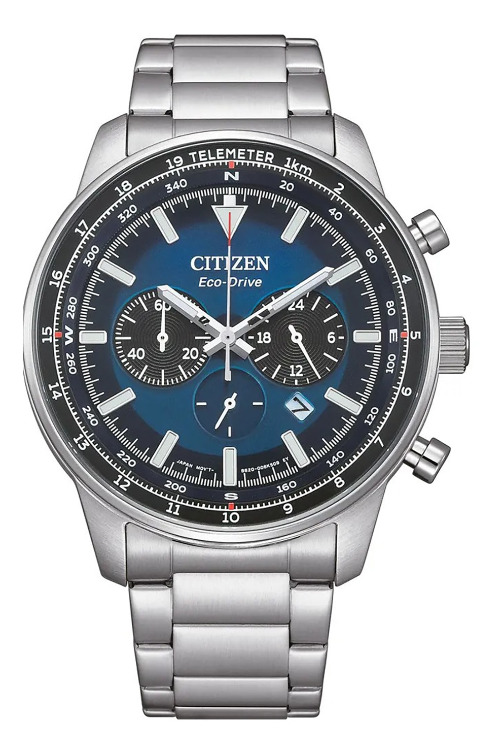 Citizen, Часовник, Соларен, С хронограф, Сребрист - eMAG.bg