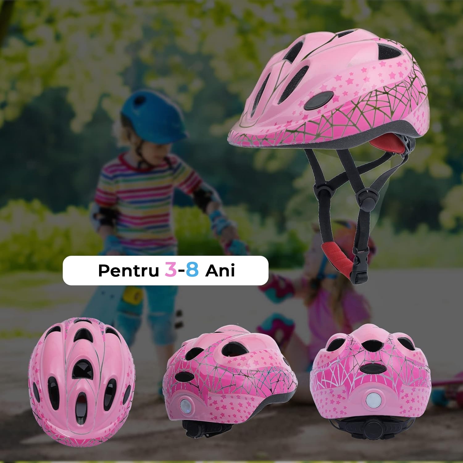 Set Protectie Pentru Copii 7 in 1, Casca cu Marime Reglabila ...