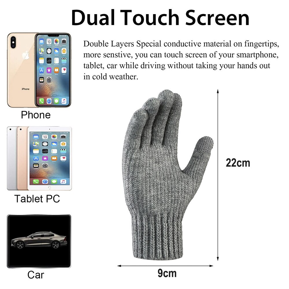 Manusi cu ecran tactil Manusi de calarie in aer liber de iarna pentru ...