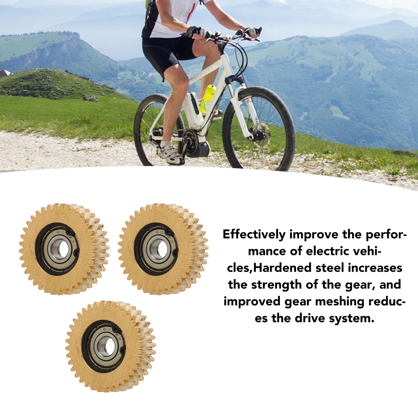 Set 3 bucati pinioane motor electric 36T, 38mm, cupru, pentru bicicleta ...
