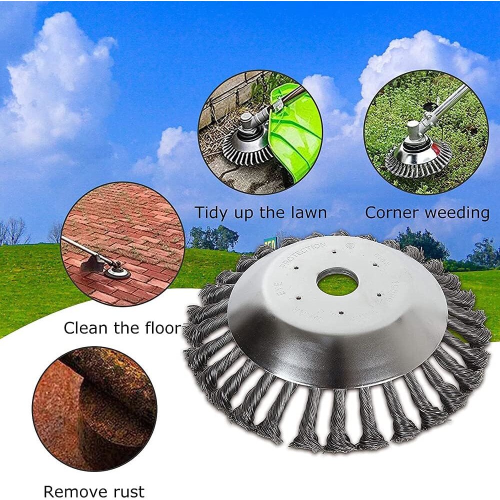 Set 7 disc perie sarma pentru motocoasa de umar, JENUOS®, forma de ...