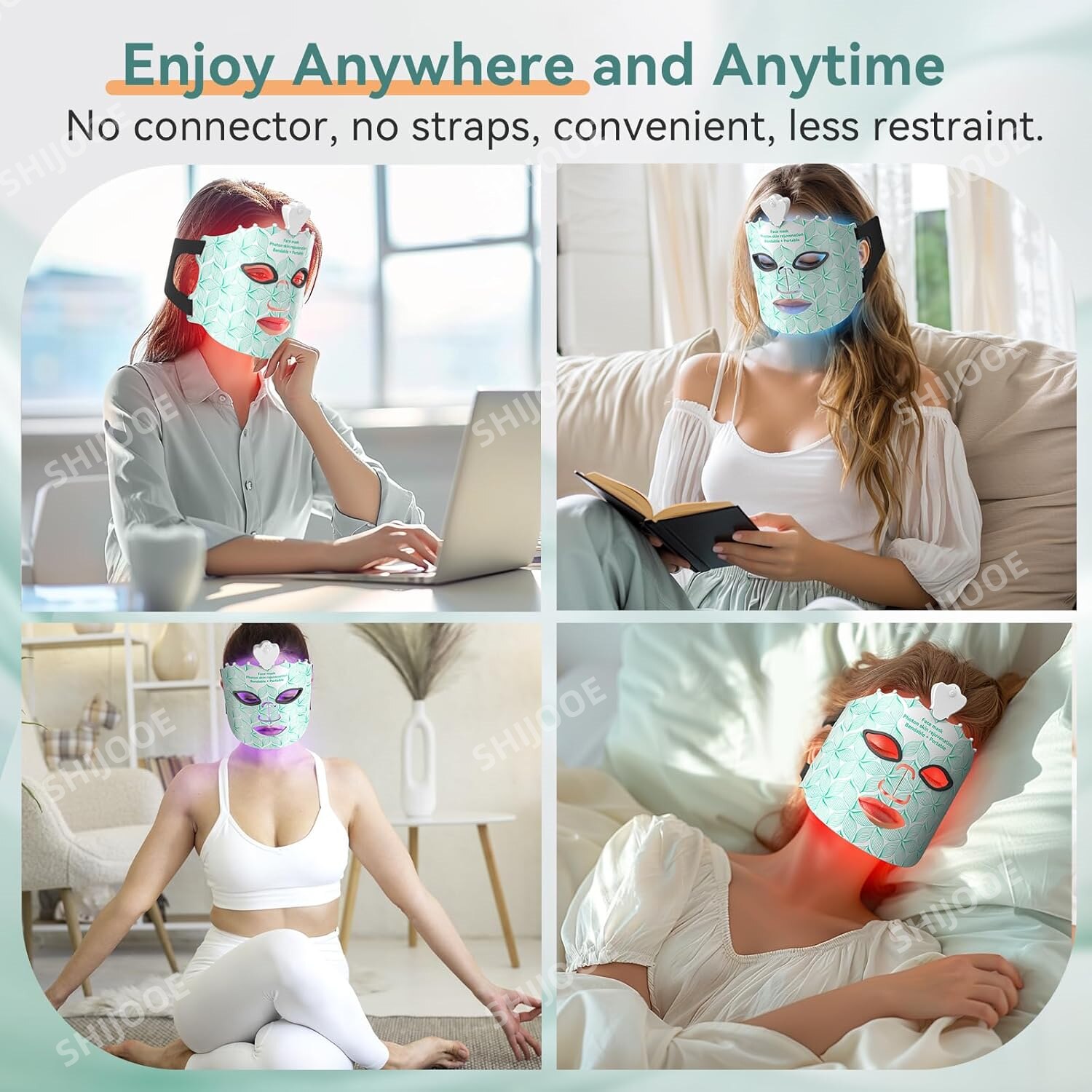 Masca faciala fototerapie，SHIJOOE®，Aparat de masaj estetic，sursa de ...