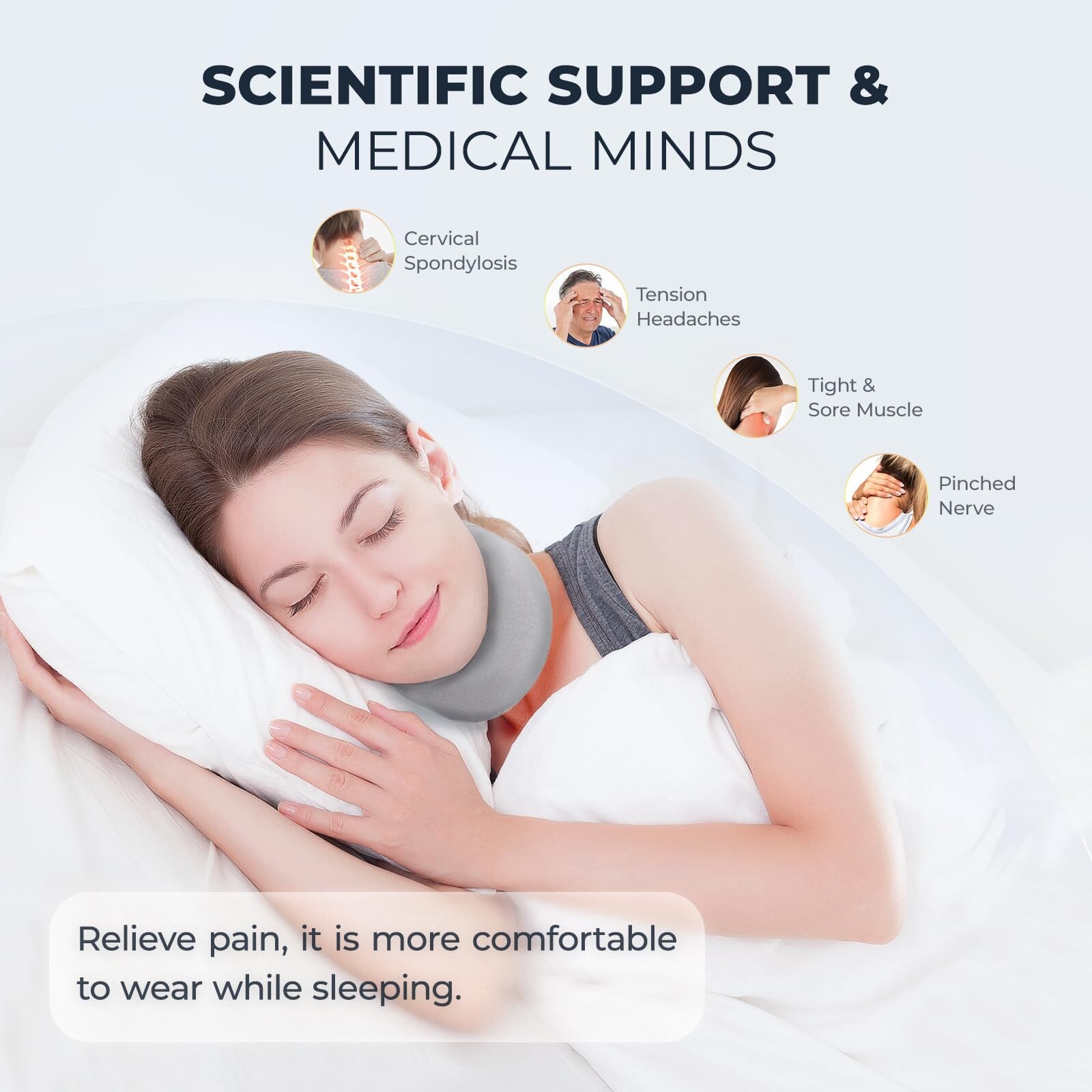 Guler Cervical, postura corecta，Suport Confortabil pentru Gat，Portabil ...