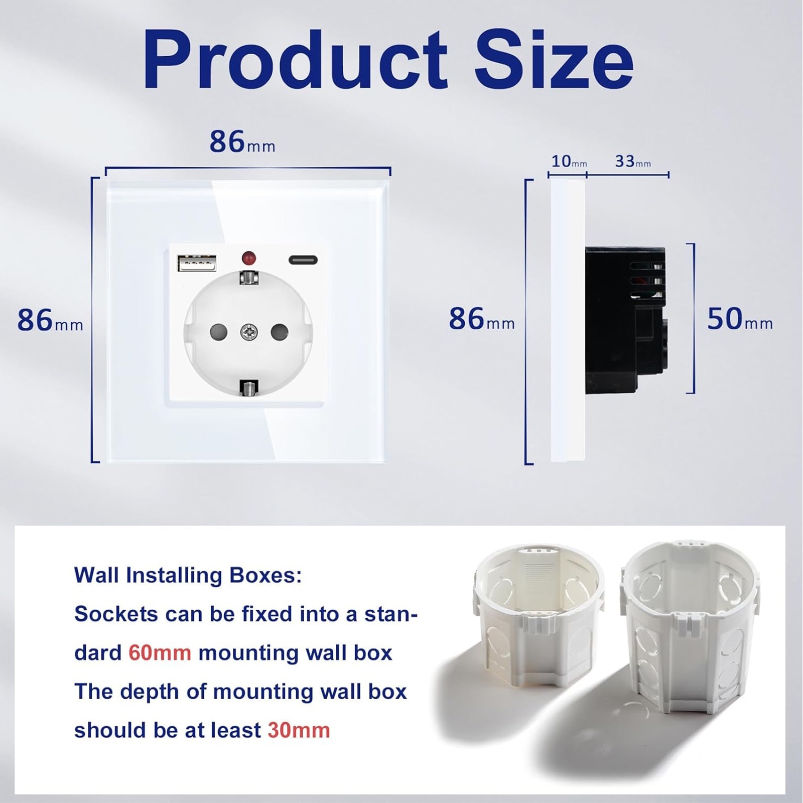 Priza simpla, SINBINTA, 5V 2.1A, 250V, 20W, Curent maxim de sarcina 16A ...