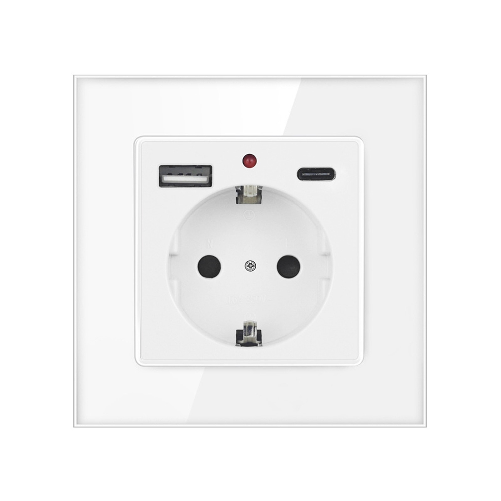 Priza simpla, SINBINTA, 5V 2.1A, 250V, 20W, Curent maxim de sarcina 16A ...