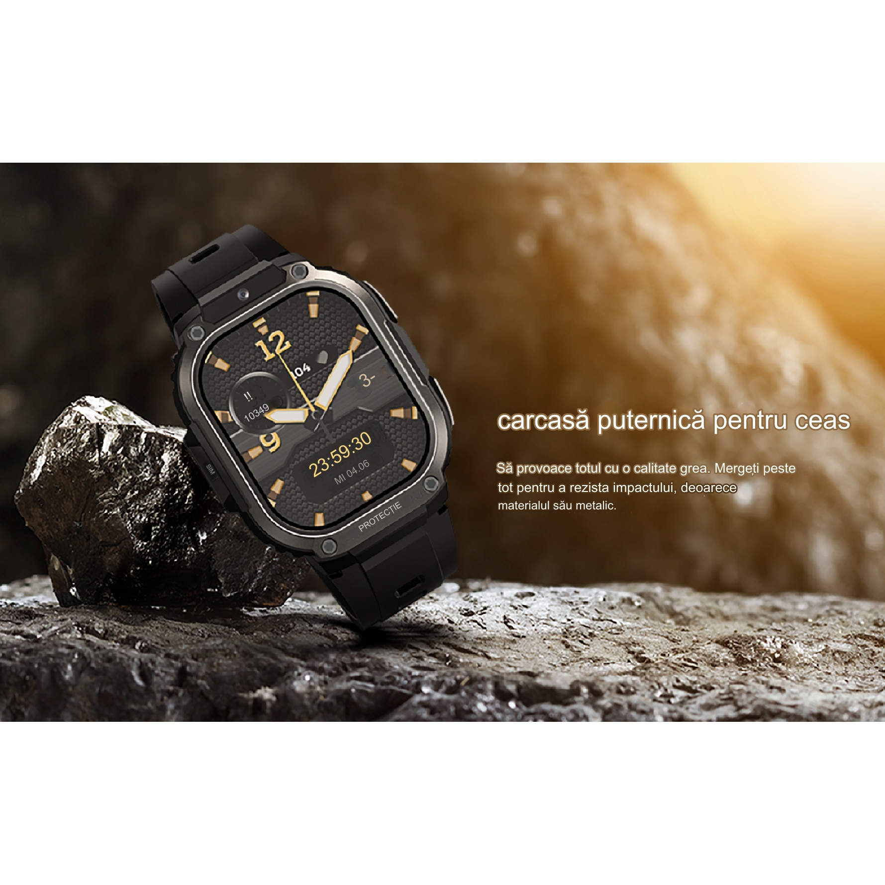 Smartwatch idealSTORE EasySIM®S2, Ecran AMOLED 2.13 inch, camera Foto ...