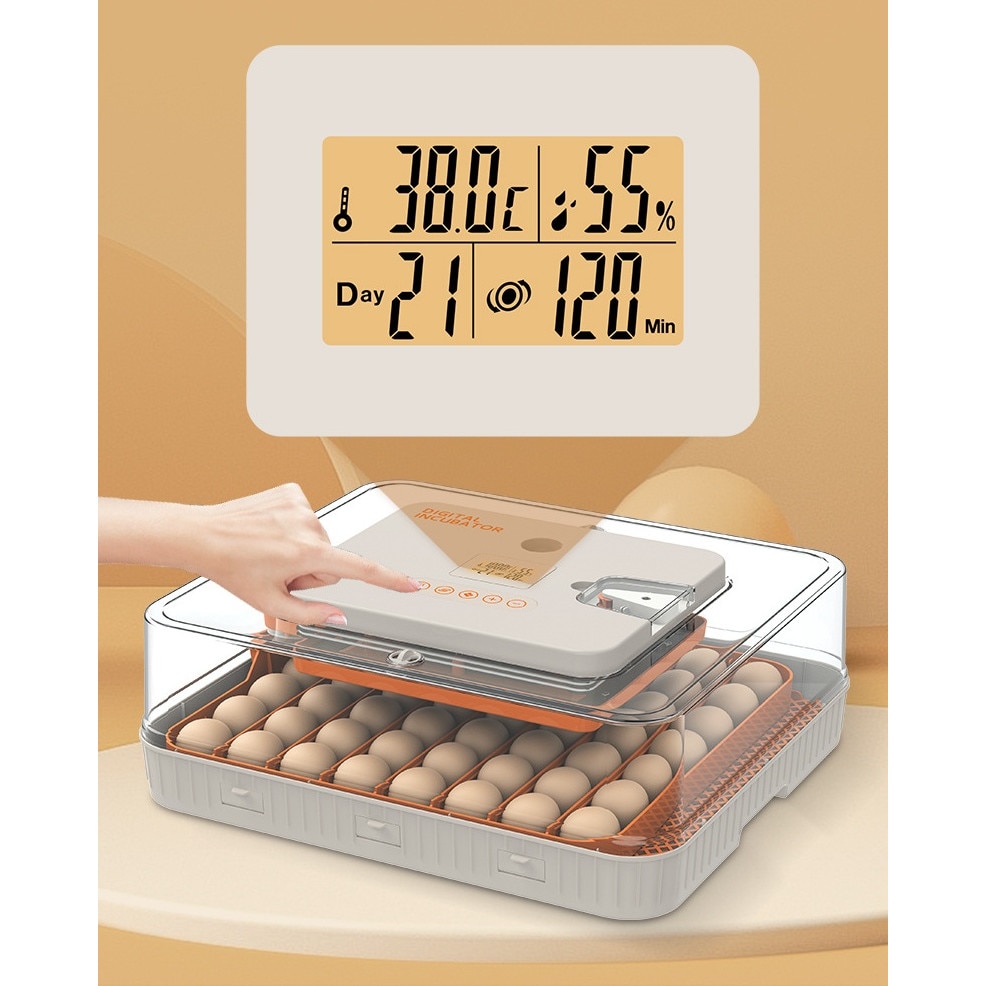 Incubator, complet automat, pentru 56 oua, cu afisaj LED, temperatura ...