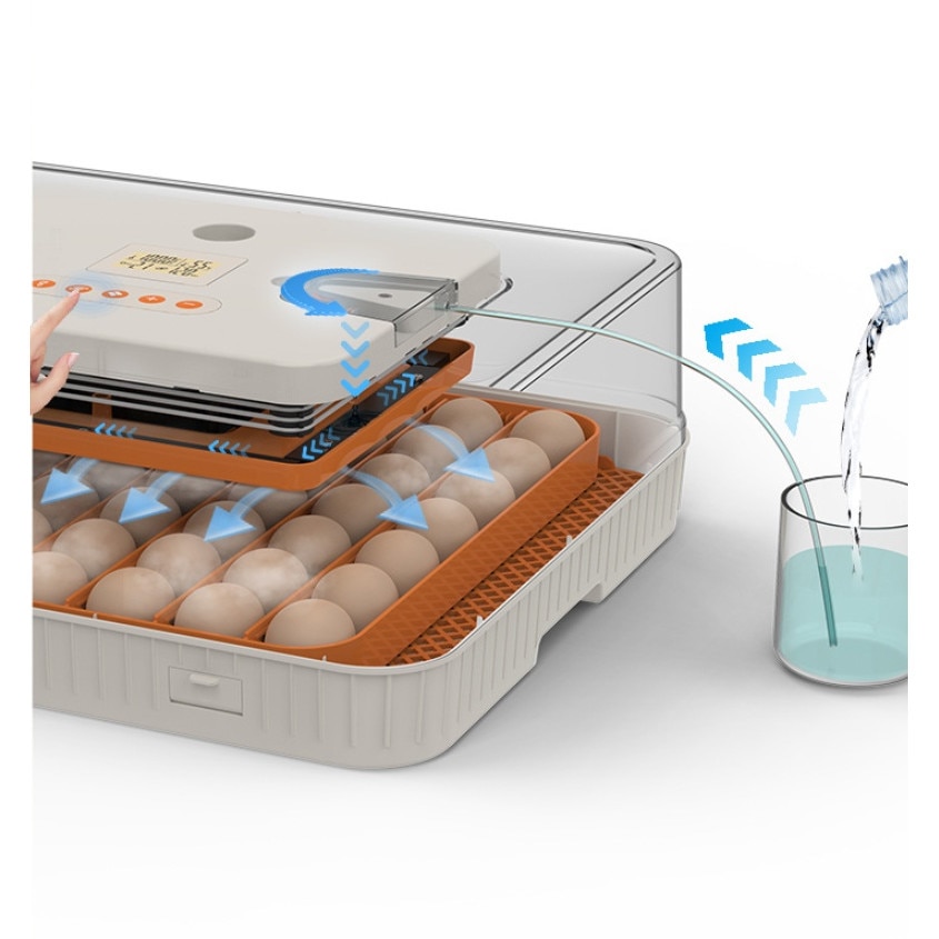 Incubator, complet automat, pentru 56 oua, cu afisaj LED, temperatura ...