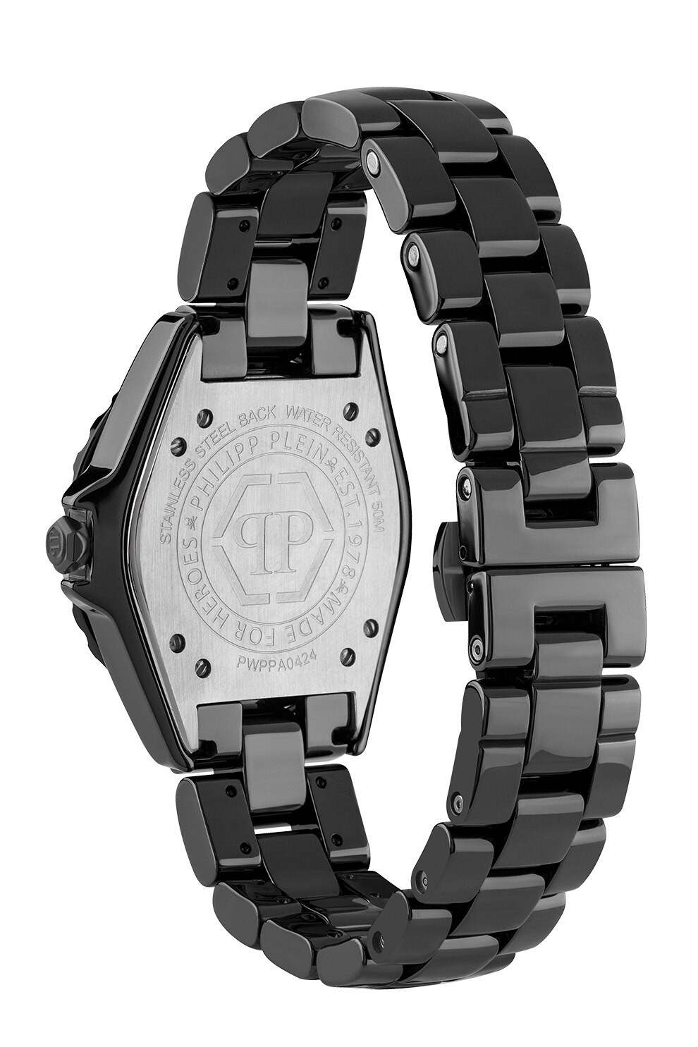 Philipp Plein, Ceas quartz cu cristale, Negru - eMAG.ro