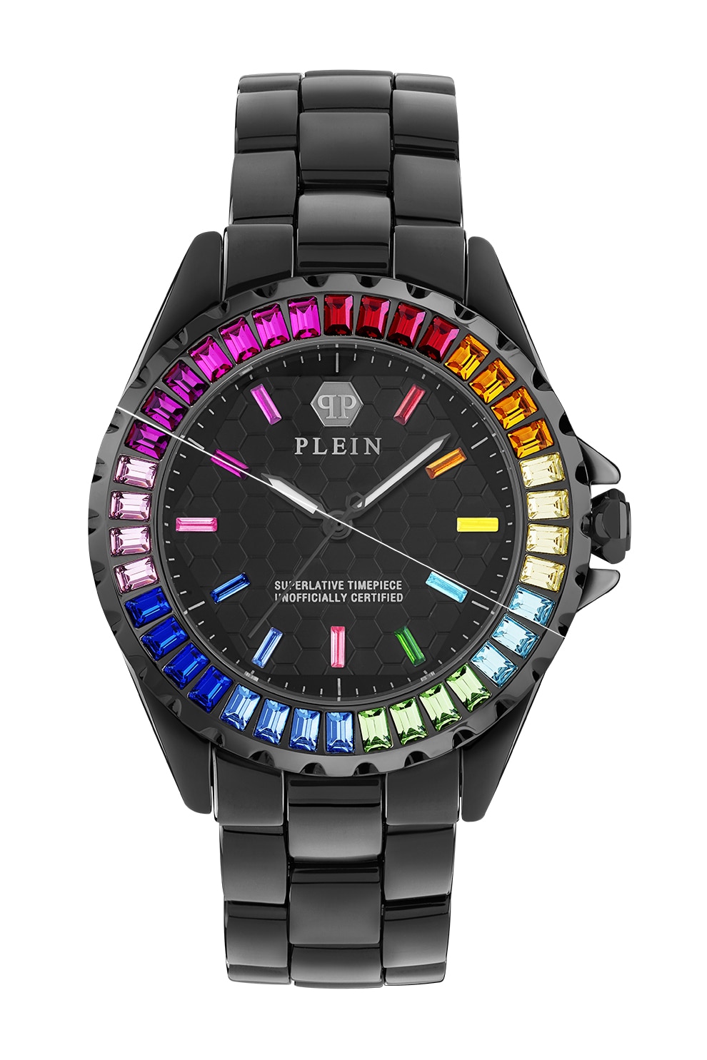 Philipp Plein, Ceas quartz cu cristale, Negru - eMAG.ro