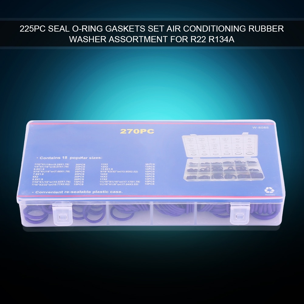 Set garnituri O-ring din cauciuc Tovbmup, 270 piese, rezistente la temperaturi inalte ...