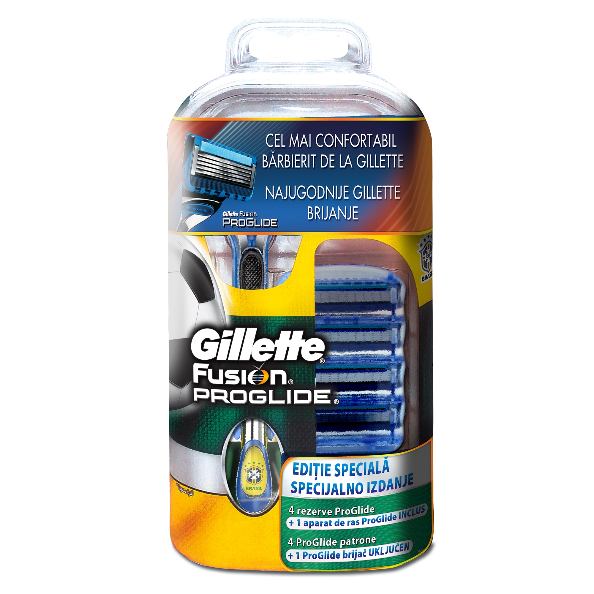 Rezerve Gillette Fusion ProGlide Manual, 4 buc + Aparat de ras Gillette ...
