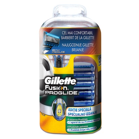 Rezerve Gillette Fusion ProGlide Manual, 4 buc + Aparat de ras Gillette ...