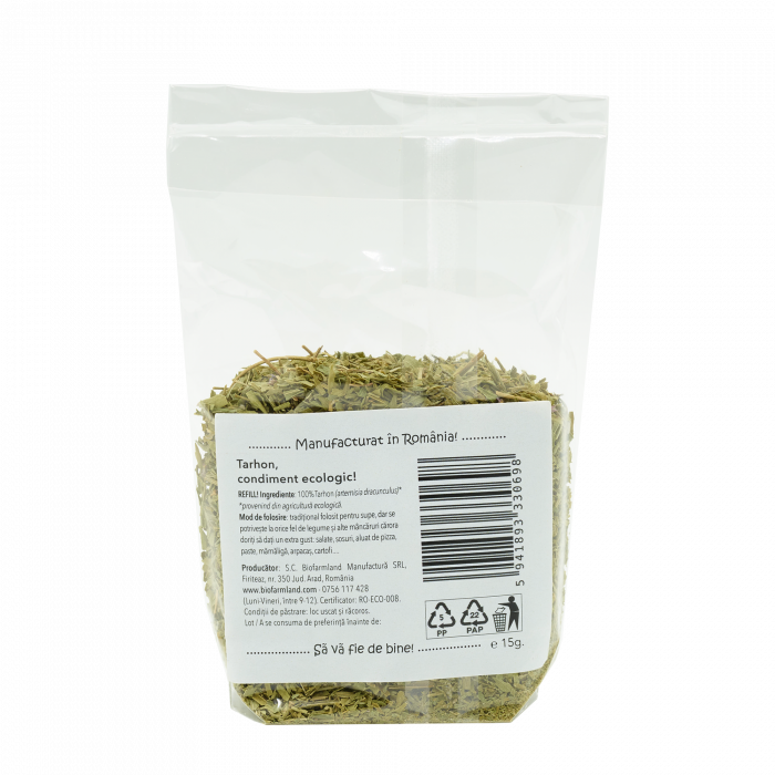 Condiment Tarhon 15g (REFILL) ECO Biofarmland - eMAG.ro