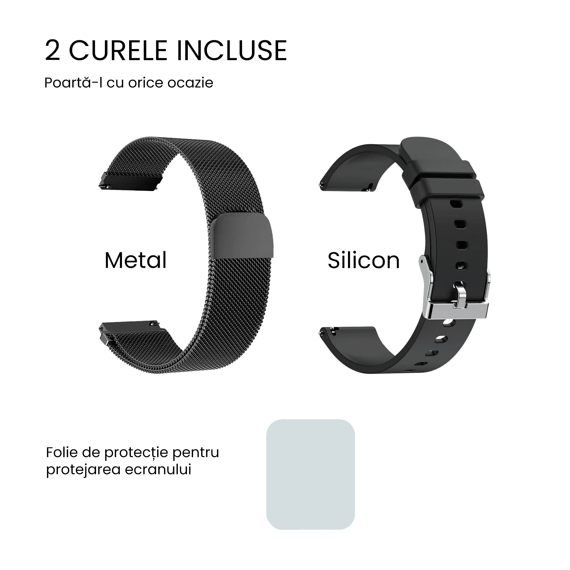 Ceas smartwatch, Corasys®, inteligent, fitness, sport, ecran 1.69 ...