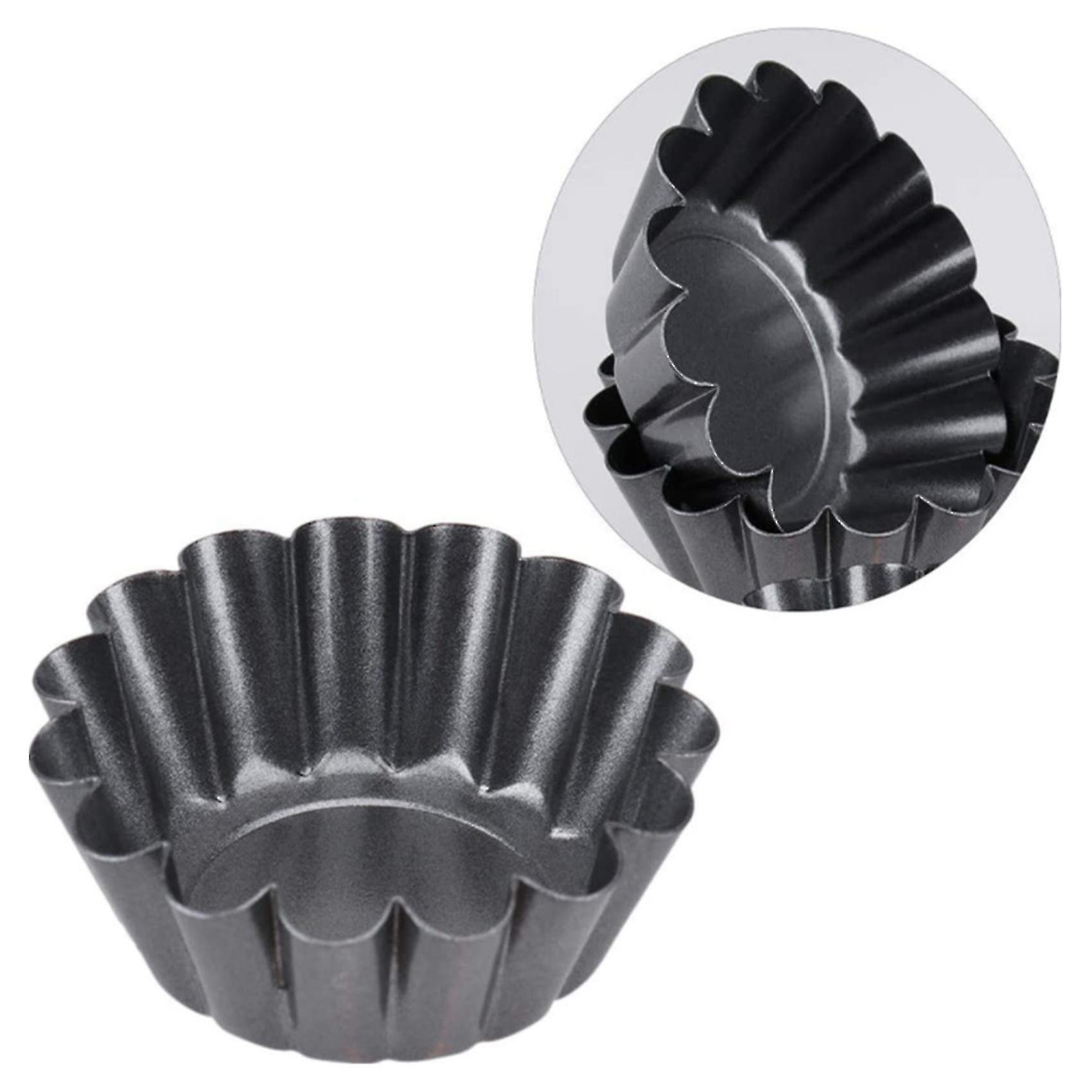 Forma prajituri pentru mini tarte, antiaderenta, fier, negru, 6.5x2.1cm ...