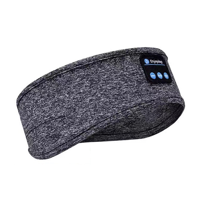 Banda de cap cu casti Bluetooth 5.2 Rqiurpn, pentru somn si sport, gri ...