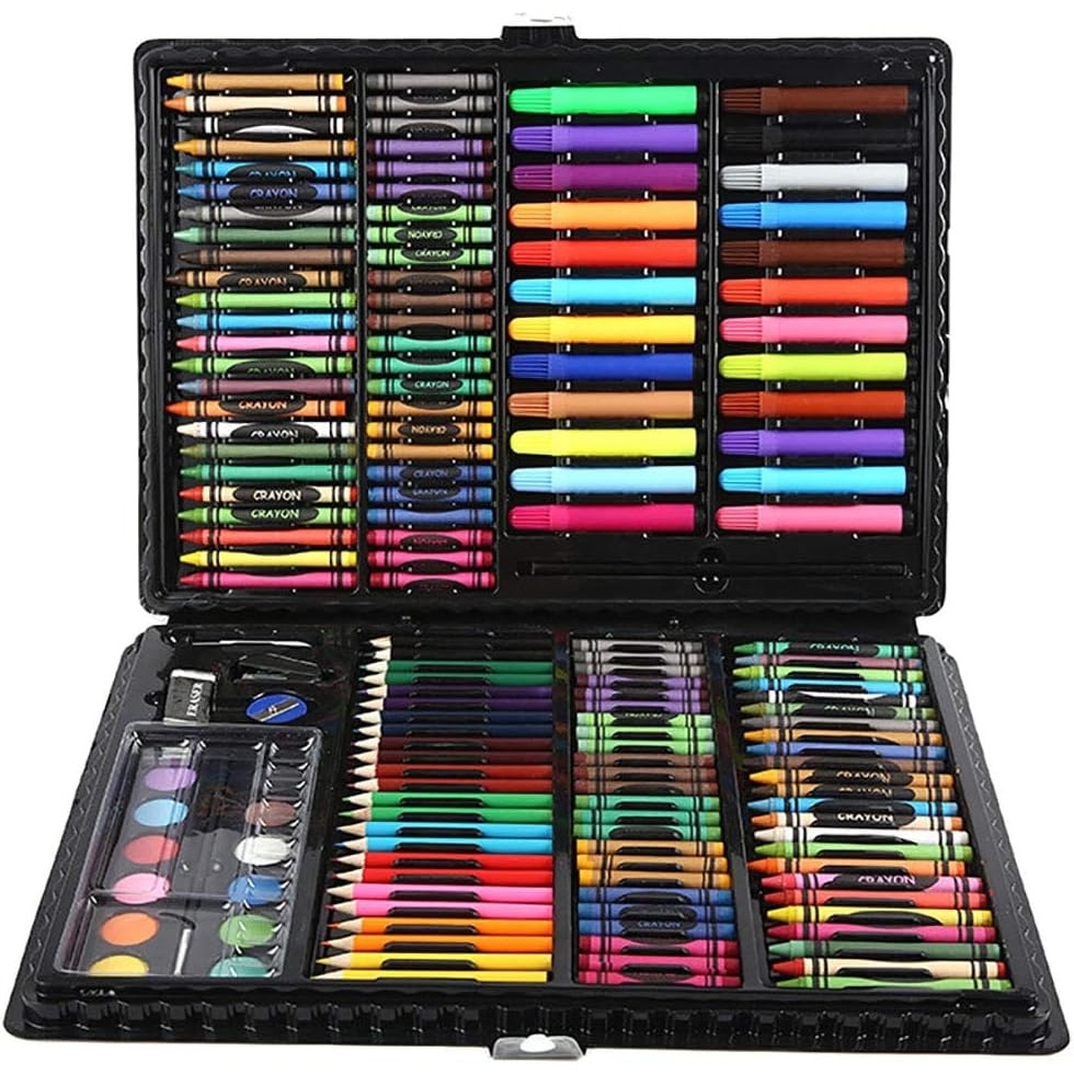 Set trusa de pictura si desen pentru copii NYTRO, 168 piese, Negru ...