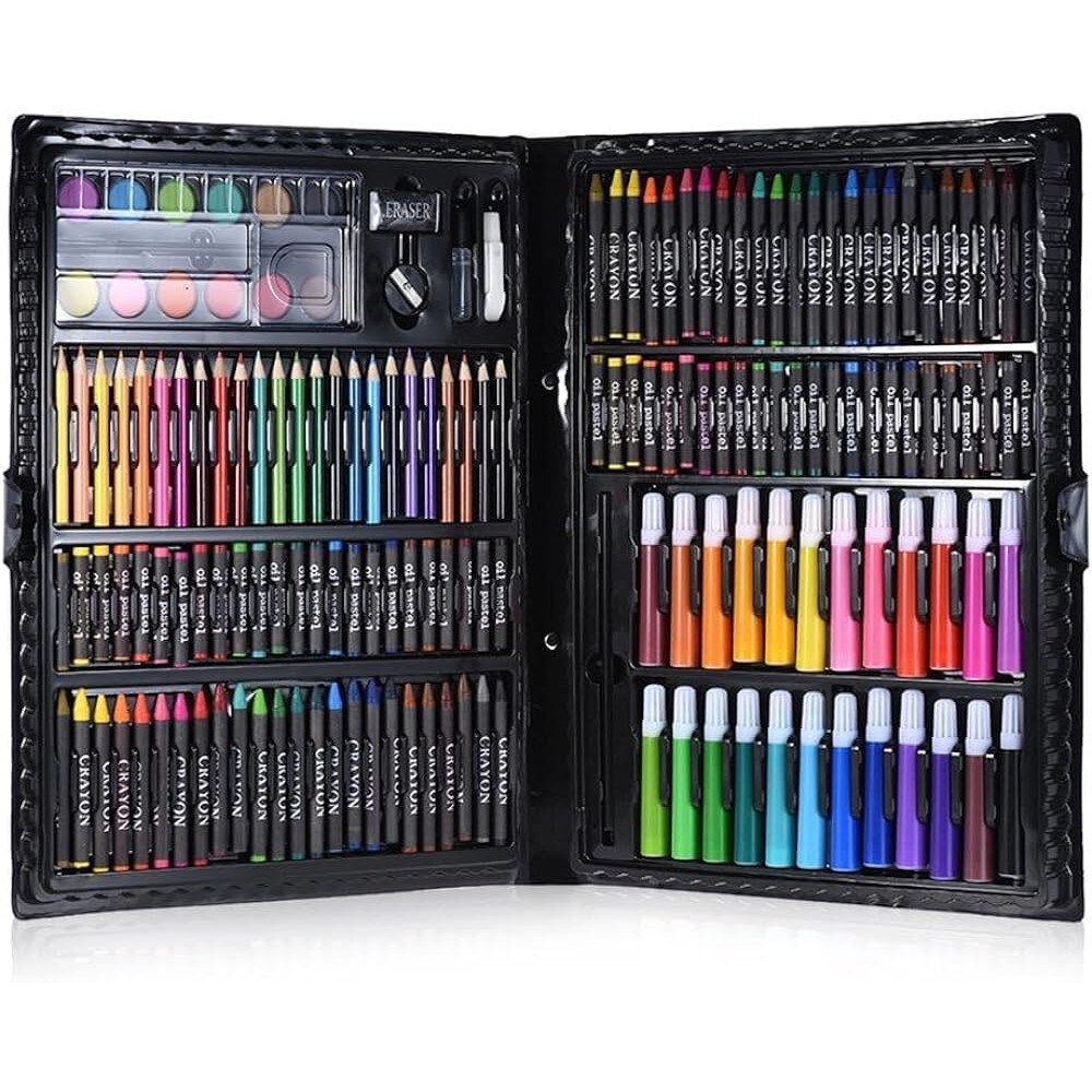Set trusa de pictura si desen pentru copii NYTRO, 168 piese, Negru ...